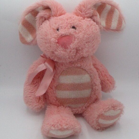 Dan Dee | Toys | Dan Dee Plush 5 Bunny Pink White Stripes On Ears Belly ...
